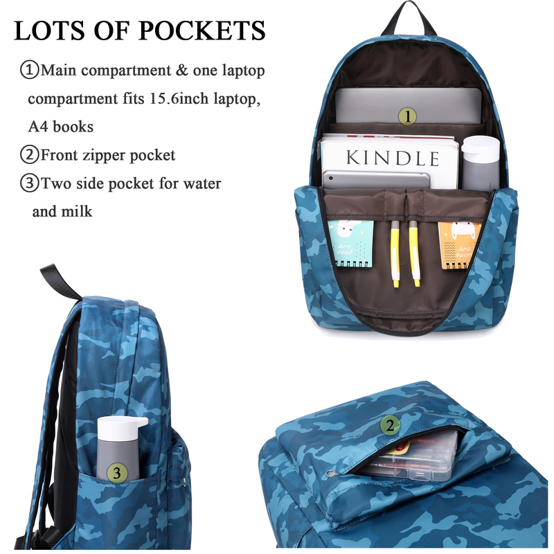 Capacity School Bag Lunch Box Set - Buy Students Backpack Lunch Bags ...